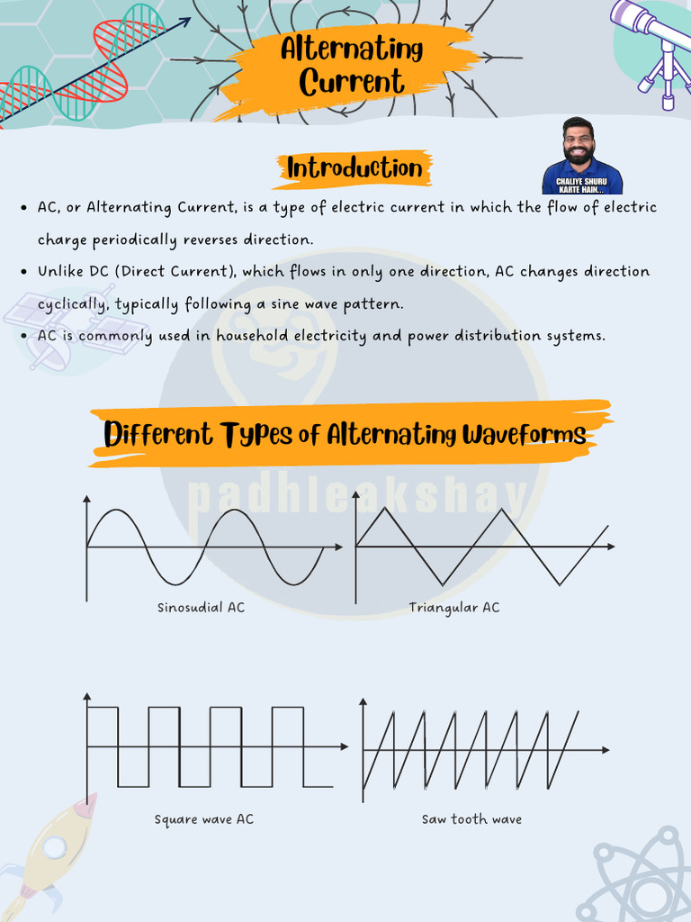 Alternating Current: Different Types of Alternating Waveforms | PDF