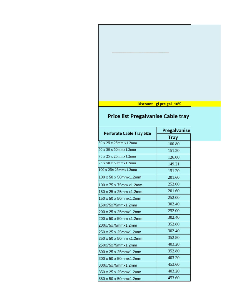 Cable Tray Price List 2021-18.11.2021 | PDF