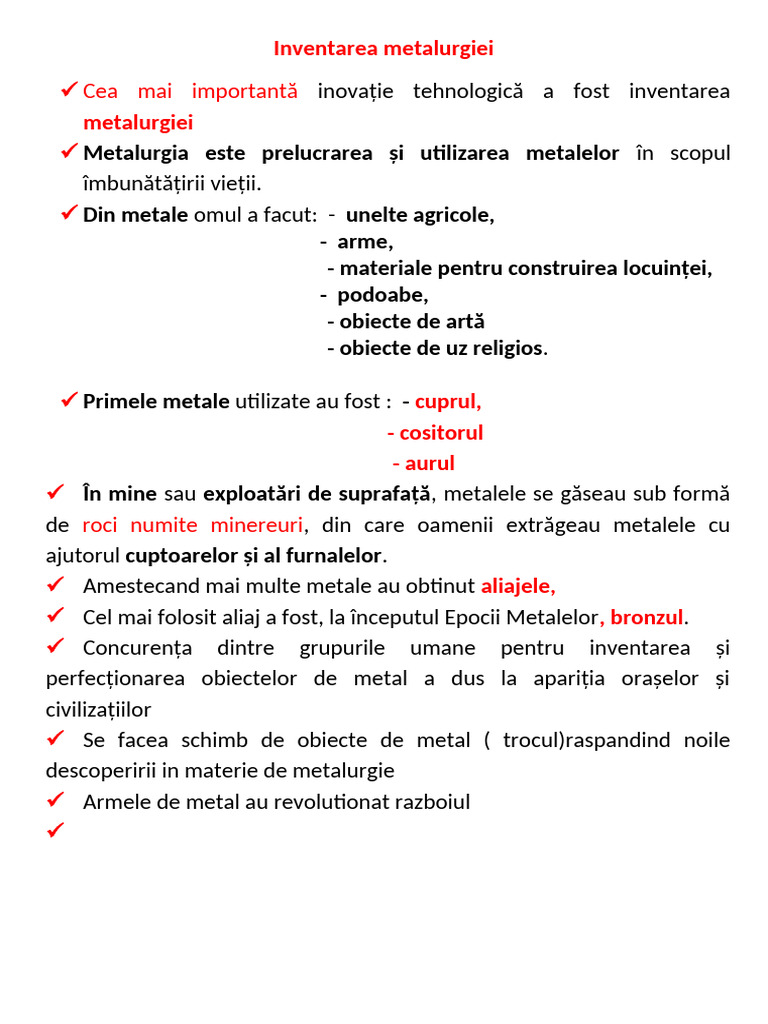 Inventarea Metalurgiei | PDF