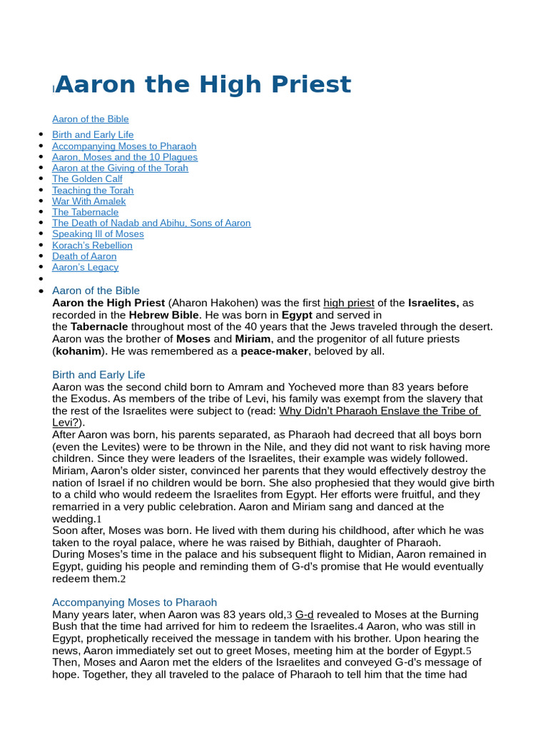 Aaron | PDF