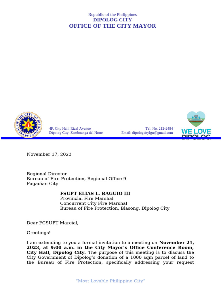 Letter Invitation BFP Donation | PDF