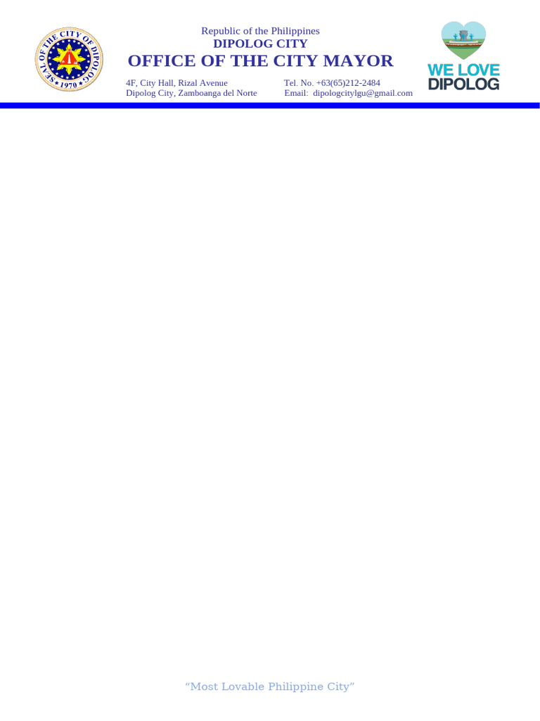 New Letterhead Dipolog City LGU | PDF