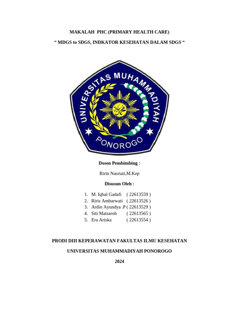 Kel2 Mdgs Sdgs-1 | PDF