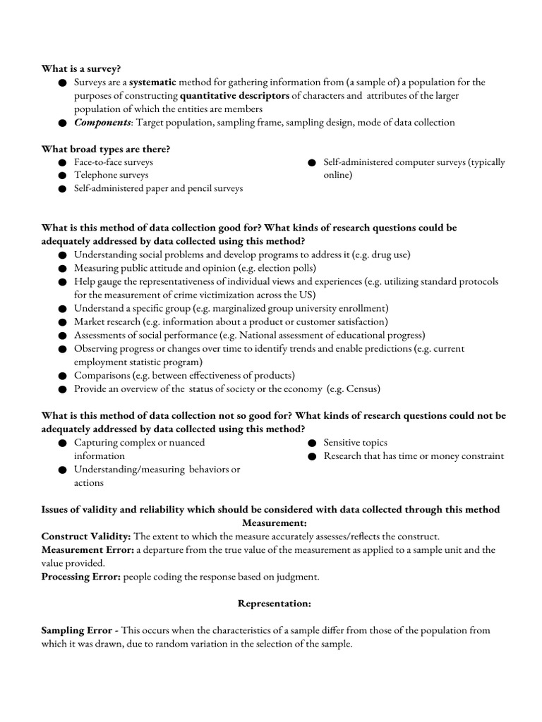 Survey Method Guide | PDF
