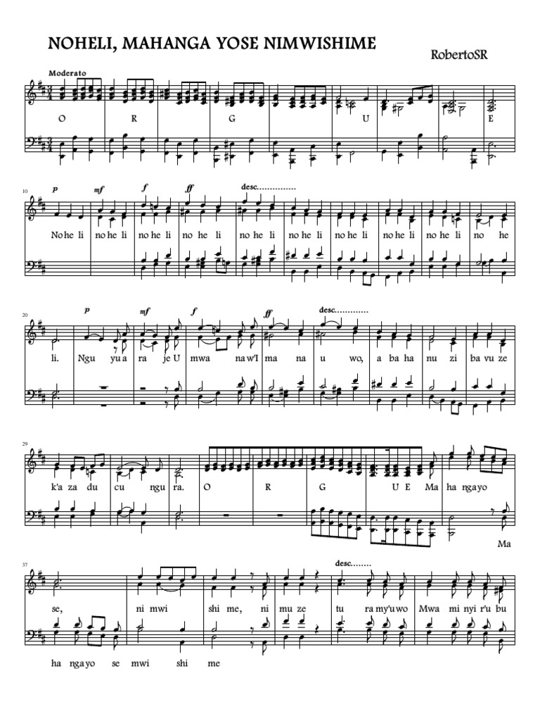 Noheli by Roberto (Final) in D Major | PDF