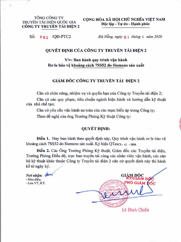 Quy Trình Rơ Le 7ss523 | PDF