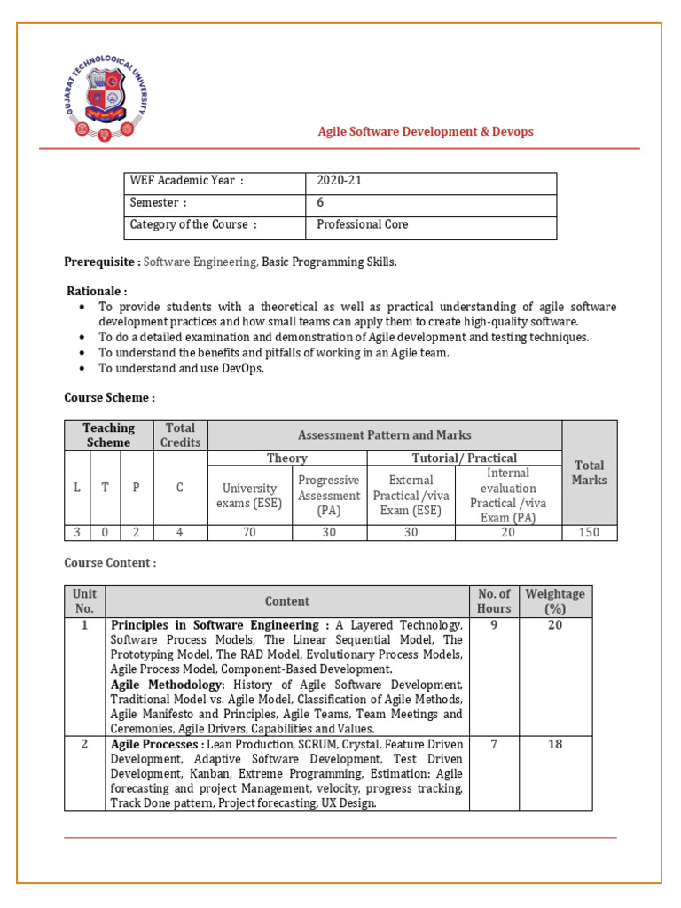 Gujarat Technological University: Bachelor of Engineering Syllabus Subject Code: Subject Name | PDF