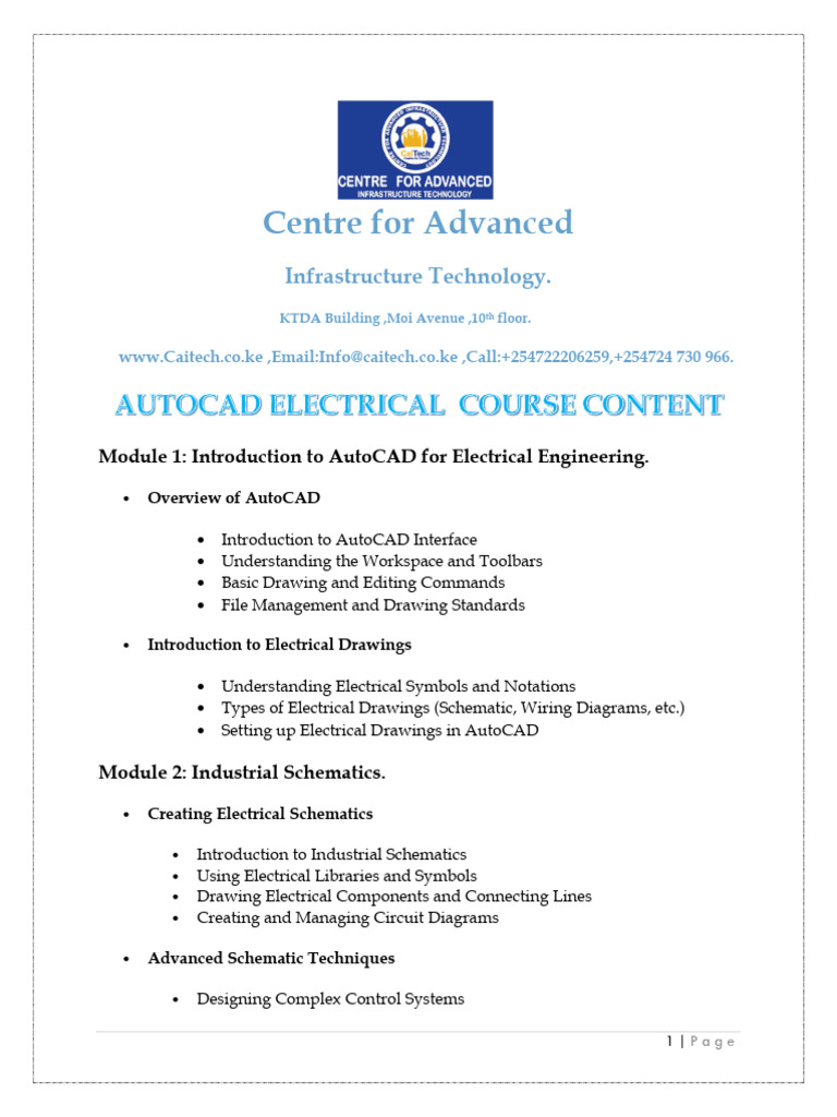 Autocad Electrical Course | PDF