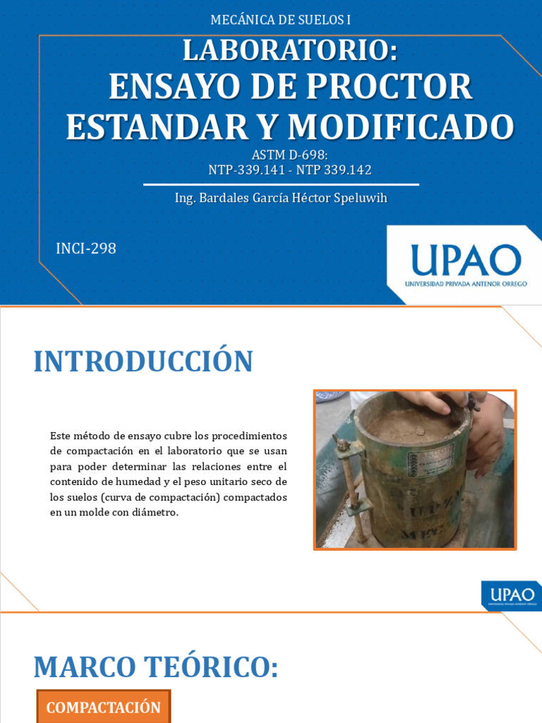 M.S.I. - Sesión 14 - Proctor Estándar y Modificado | PDF