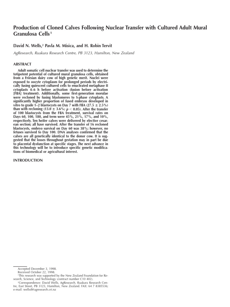 1999 - Wells, Misica, Tervit - Biology of Reproduction - Production of ...