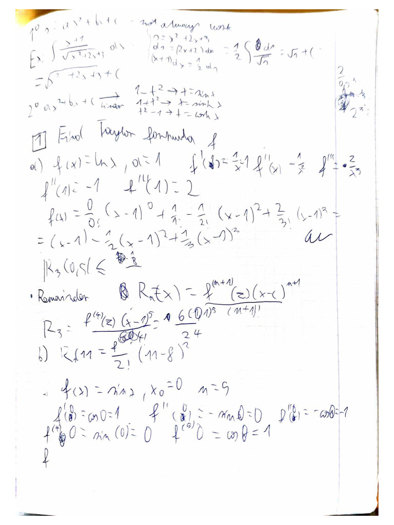 Taylor formula revision | PDF