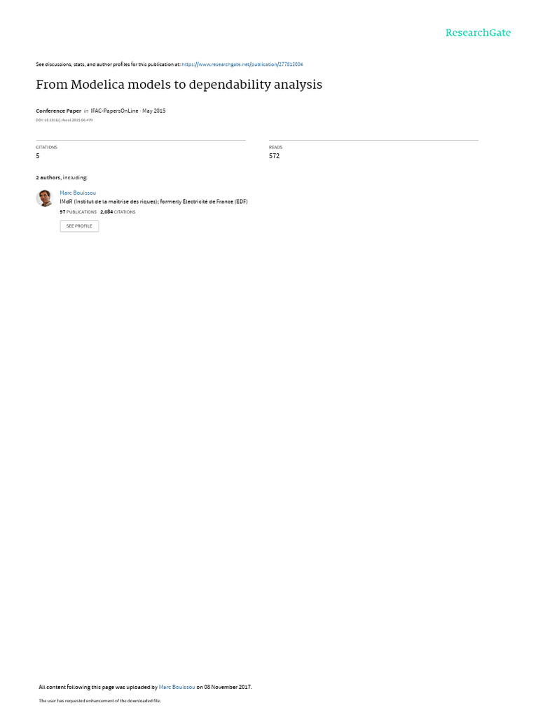 From Modelica Models To Dependability Analysis | PDF
