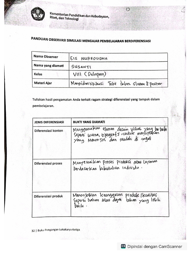 Lembar Observasi | PDF