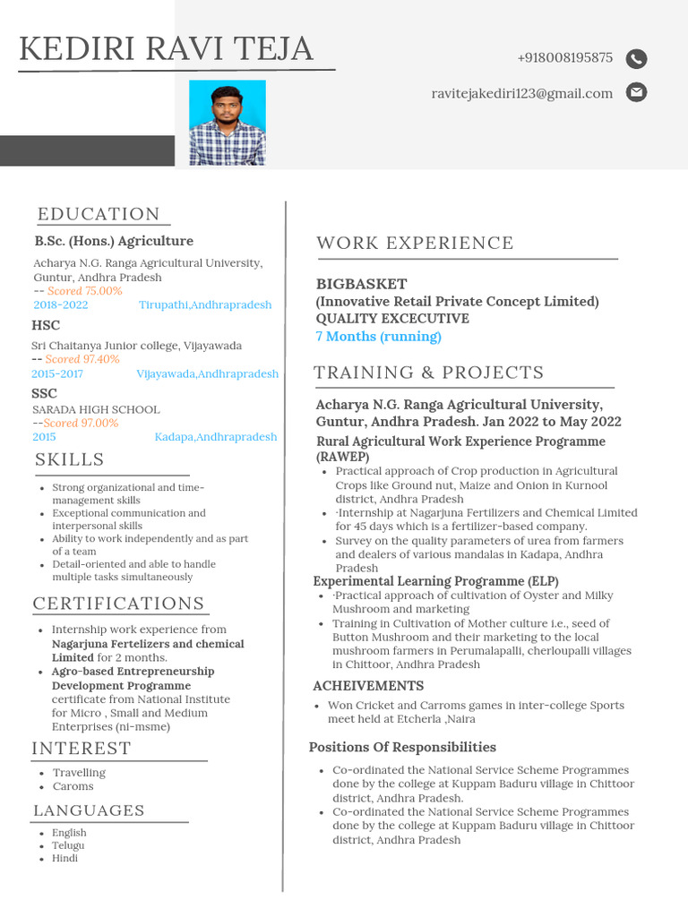 RAVITEJA RESUME | PDF