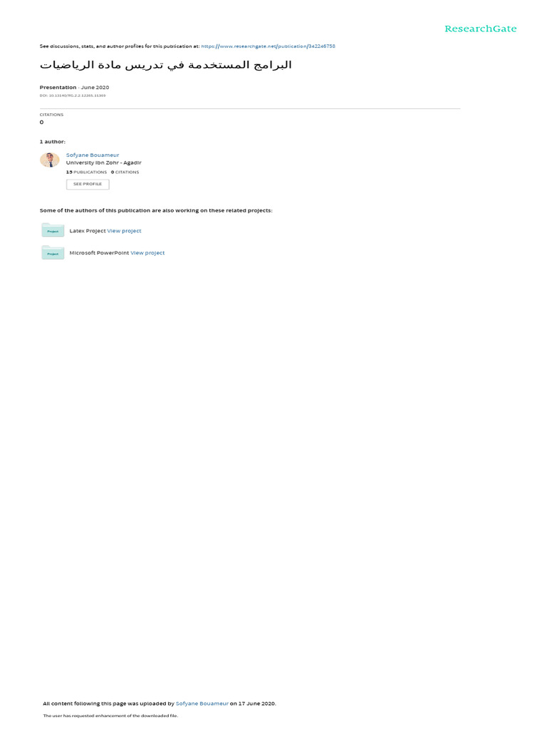 June 2020: Sofyane Bouameur | PDF