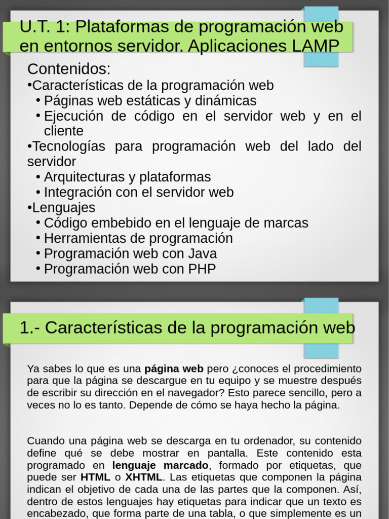Servidor - Unidad 1 - Plataformas de Programación Web en Entornos Servidor. Aplicaciones LAMP | PDF