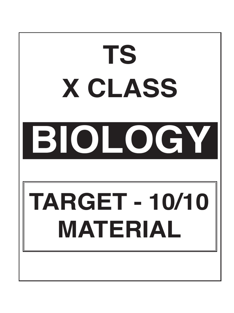 TS - X Class Biology Target 10 GPA Material 2023-2024 | PDF