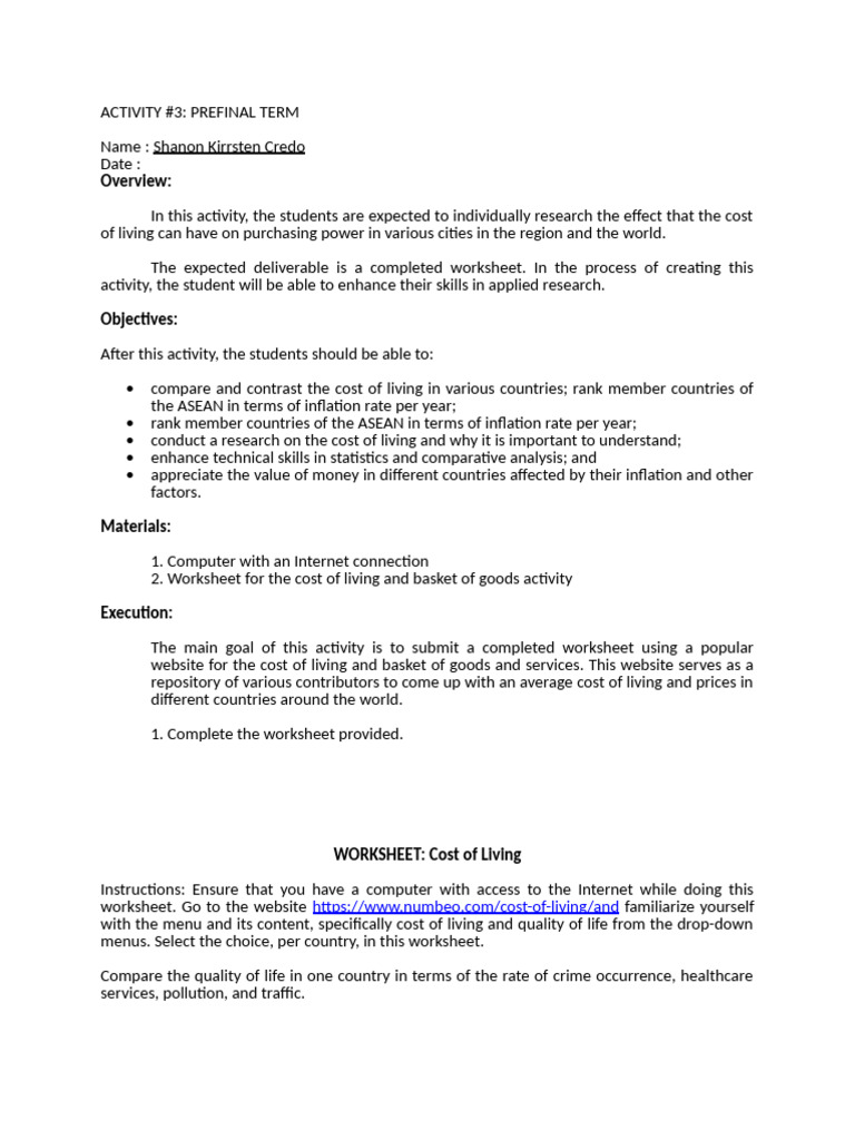 ACTIVITY 3 Answers | PDF