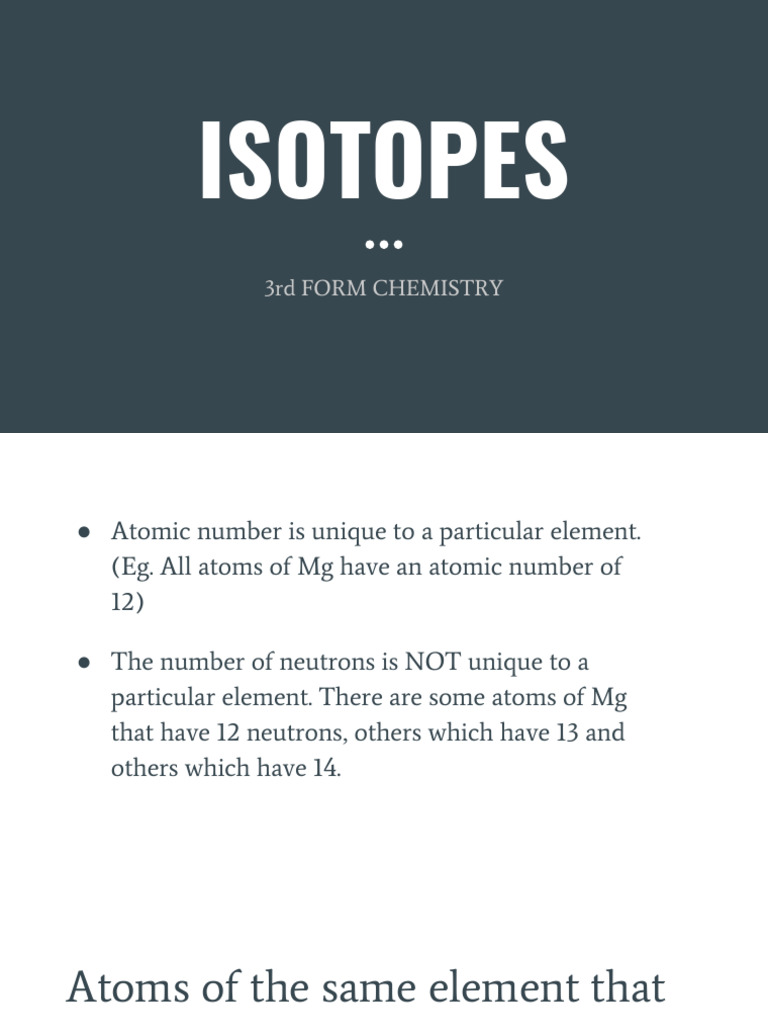 ISOTOPES | PDF
