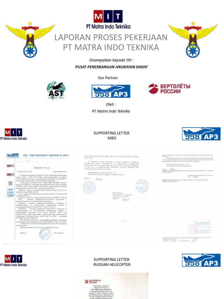 Laporan Progress Pekerjaan PT MIT Desember 2021 | PDF