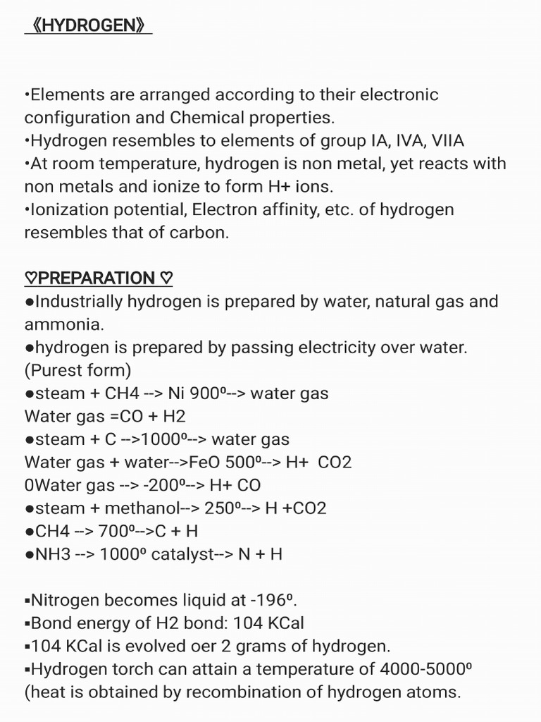 Hydrogen | PDF