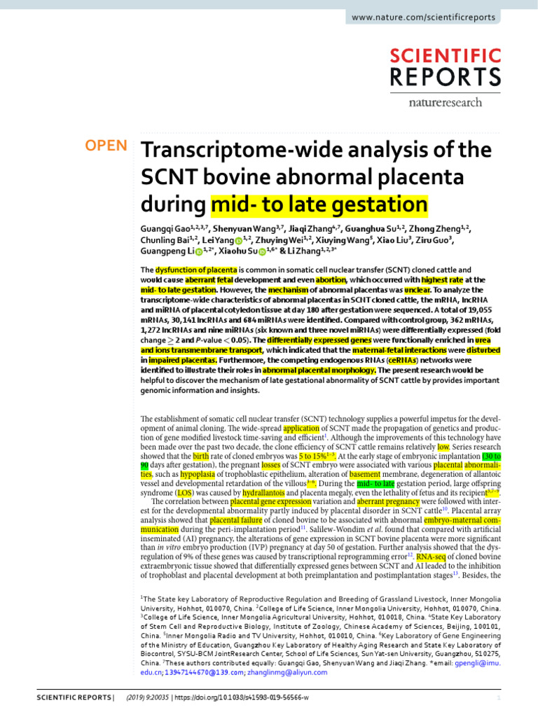 Gao2019 Transcriptome Wide Analysis Of The Pdf