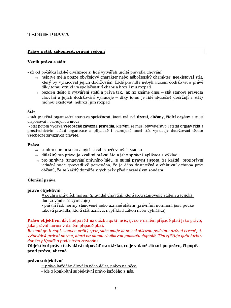 Teorie Práva PDS 2016-1 | PDF
