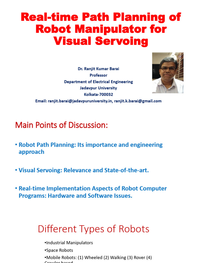Real-Time Path Planning of Robot Manipulator For Visual Servoing | PDF