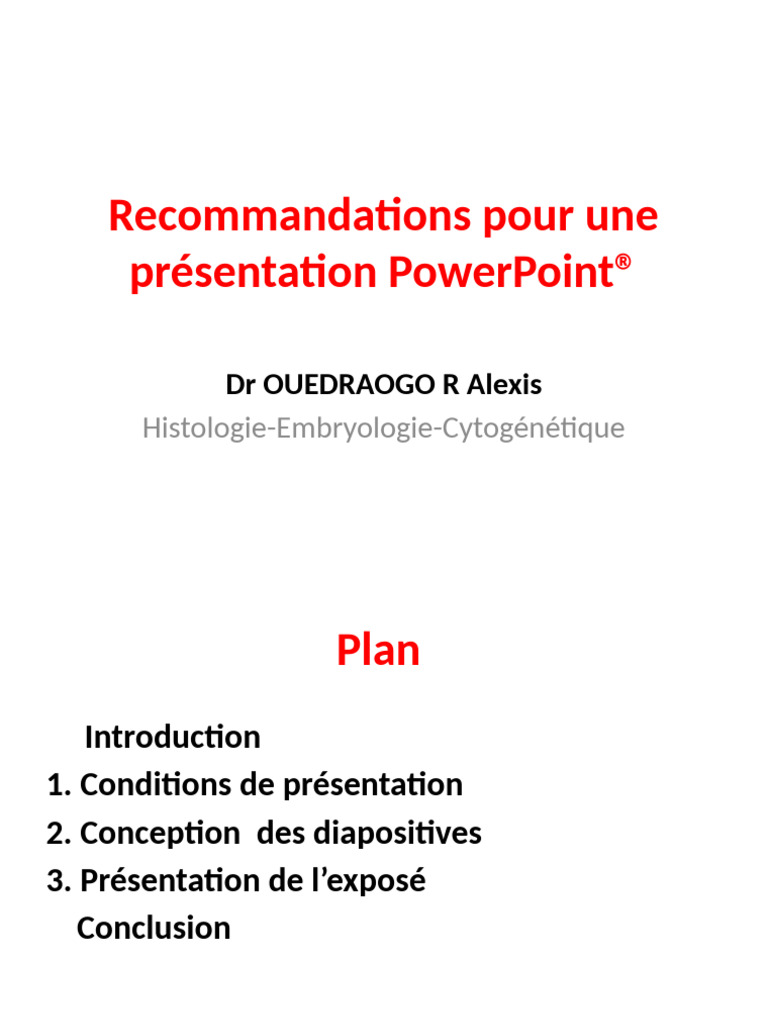 Recommandations PowerPoint | PDF | Human Communication | Writing