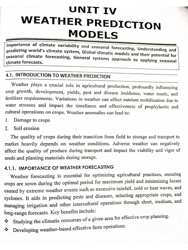 IT in Agriculture System Unit 4 | PDF
