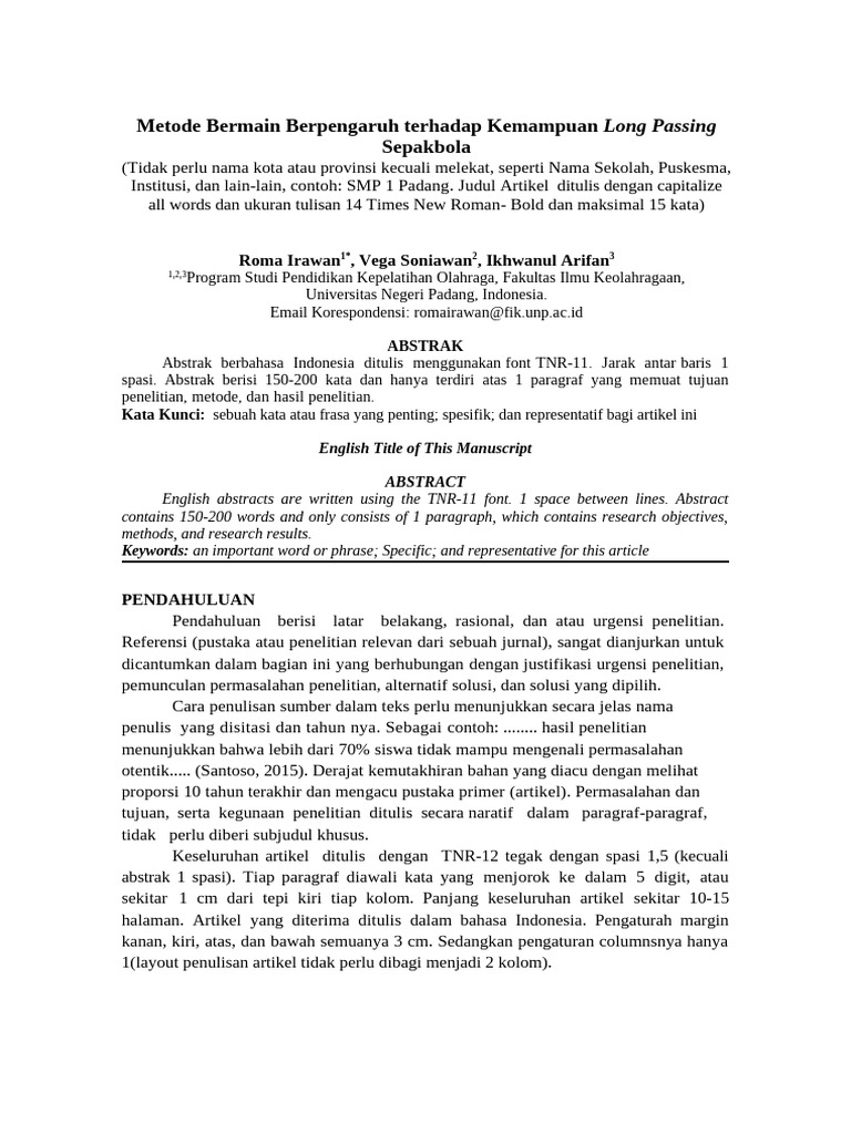 Templete Jurnal Gladiator | PDF