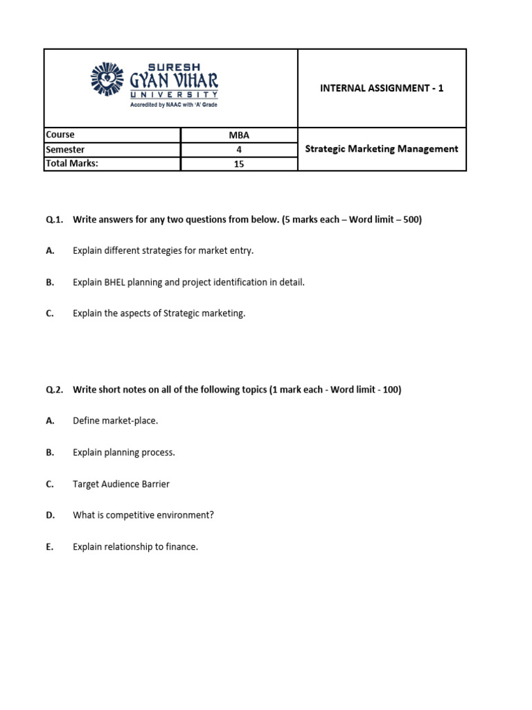 Strategic Marketing Management | PDF