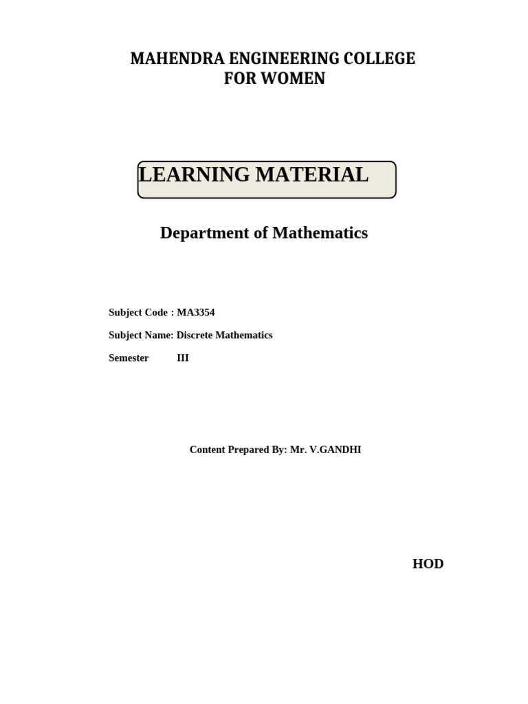 Dm Full Unit Notes Pdf