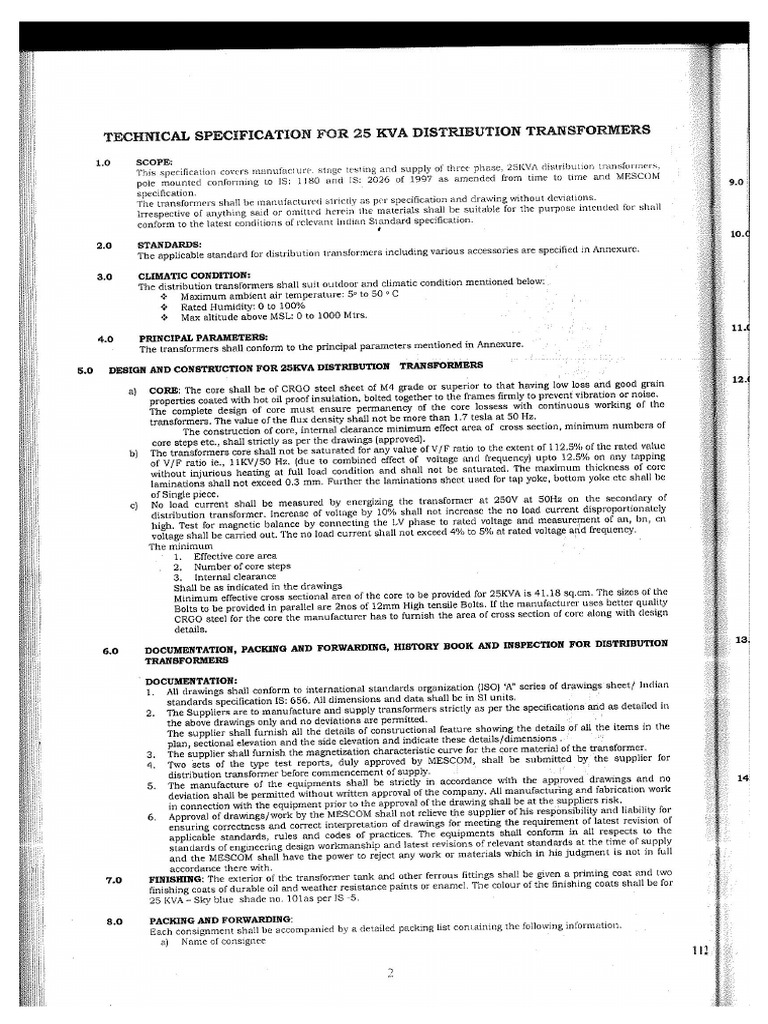 Tender Specification | PDF