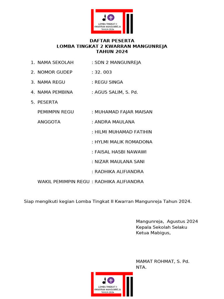 BERKAS LOMBA | PDF
