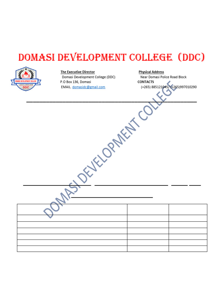 Domasi Development College April 2024 Advert Ok | PDF