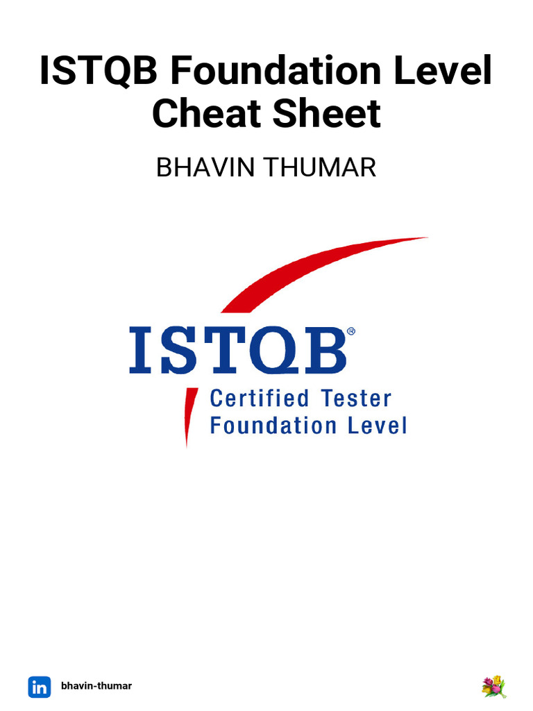 ISTQB Foundation Cheat Sheet-1 | PDF | Software Testing | Information ...