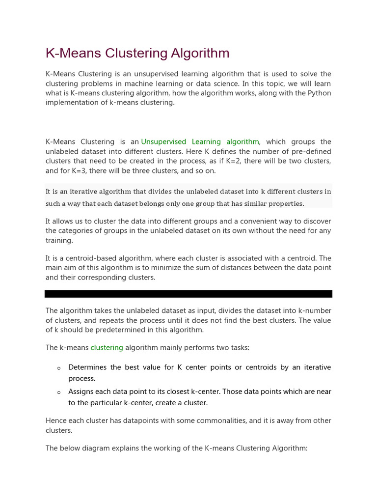 Assignmnet 5 AIML K Means | PDF