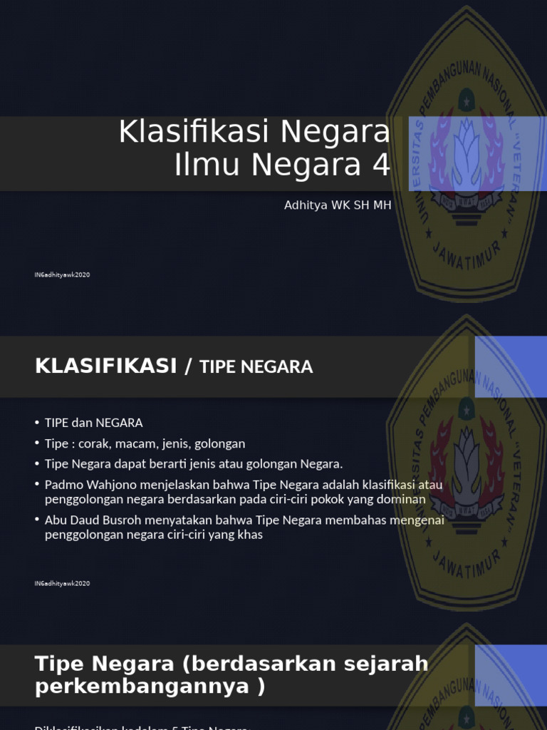 ILMU NEGARA 2024 Materi 4 Klasifikasi 6 Bentuk Negara, Bentuk ...