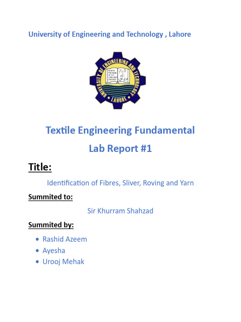 Identification of Fibers, Sliver, Roving and Yarn | PDF