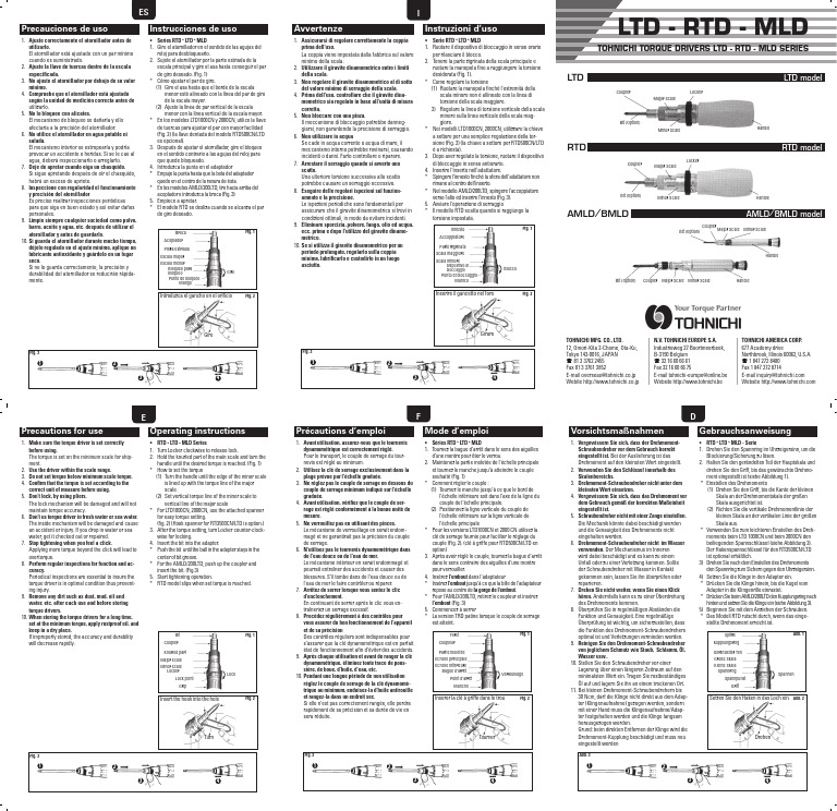 LTD RTD MLD MultilingualInstructions | PDF