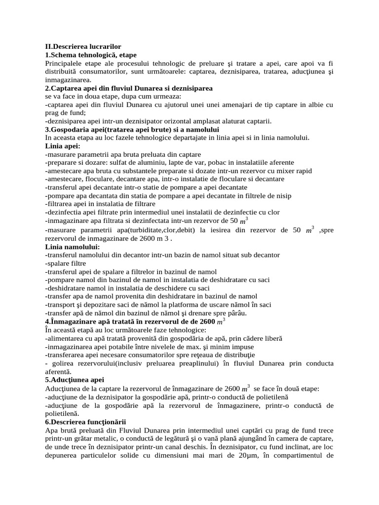 Descrierea Lucrarilor | PDF