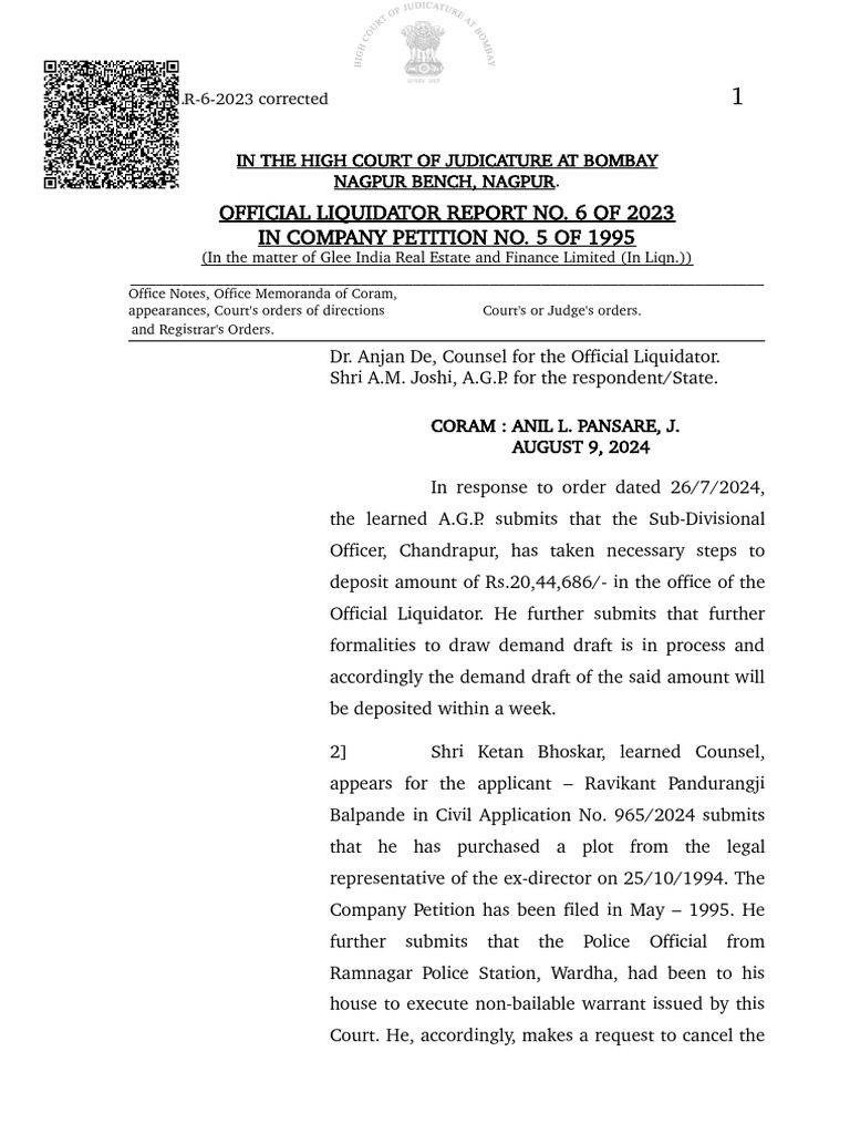 Glee India Estate and Finance 09.08.2024 | PDF