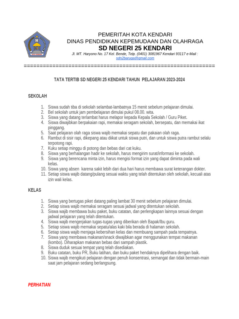 1.B (Tata Tertib Sra) | PDF