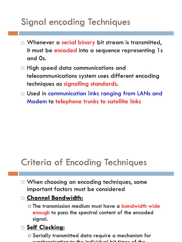 Line Encoding | PDF