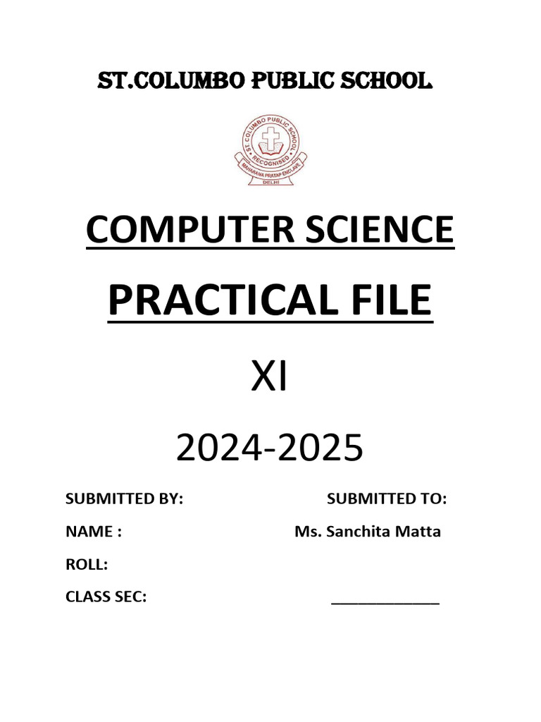 practical file xi | PDF practical file xi | PDF