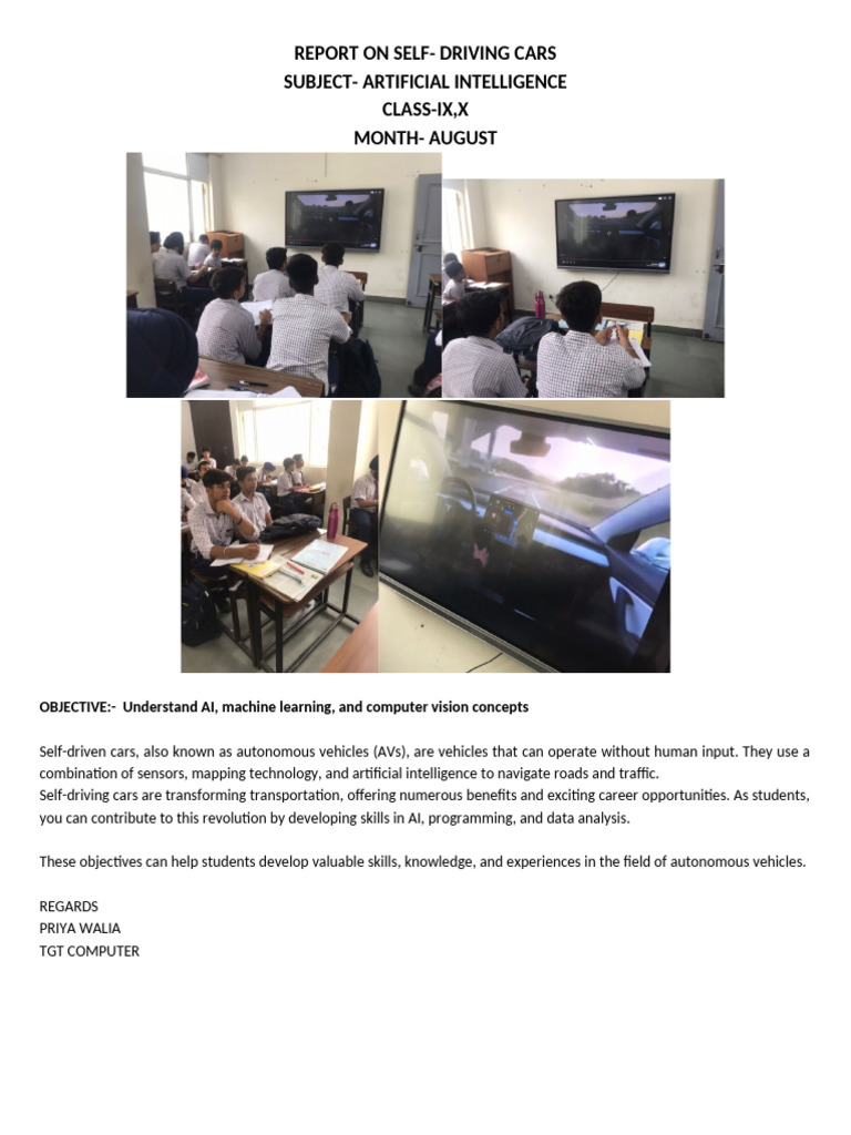 Self-Driving Cars: AI and Skills Guide | PDF