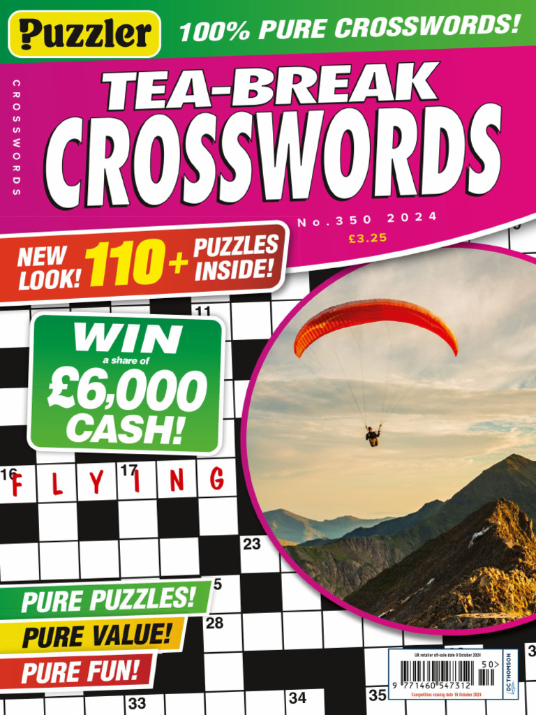 Puzzler Tea-Break Crosswords - Issue 350 2024 | PDF
