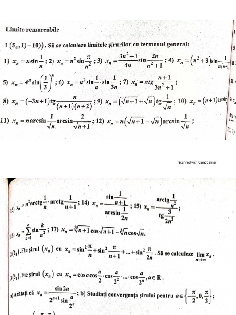 Exercitii Matematica Liceu | PDF
