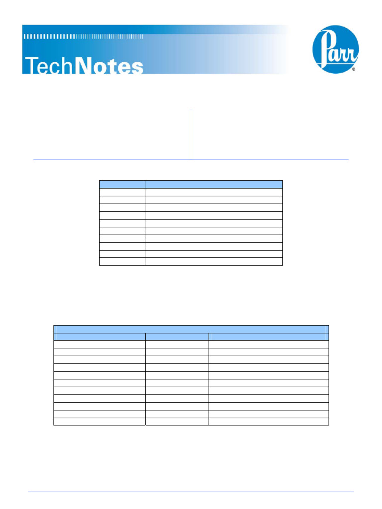 Parr 6200 Spare Parts | PDF